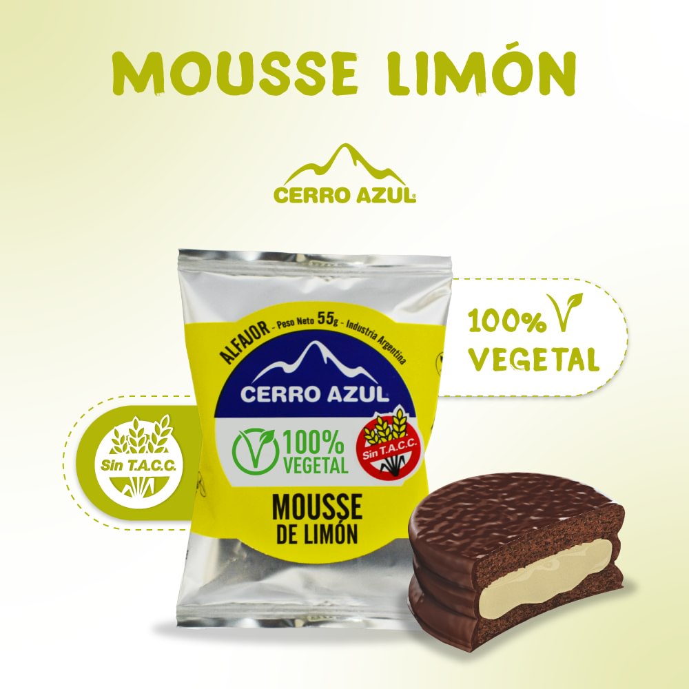 Alfajor Mousse Limon Cerro Azul - Coquitos Venado