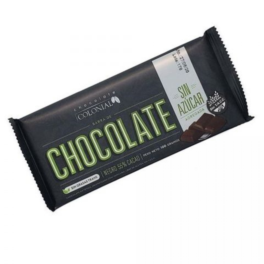 Chocolate Sin Azucar 55% Cacao x 100Grs (Colonial ) - Coquitos Venado
